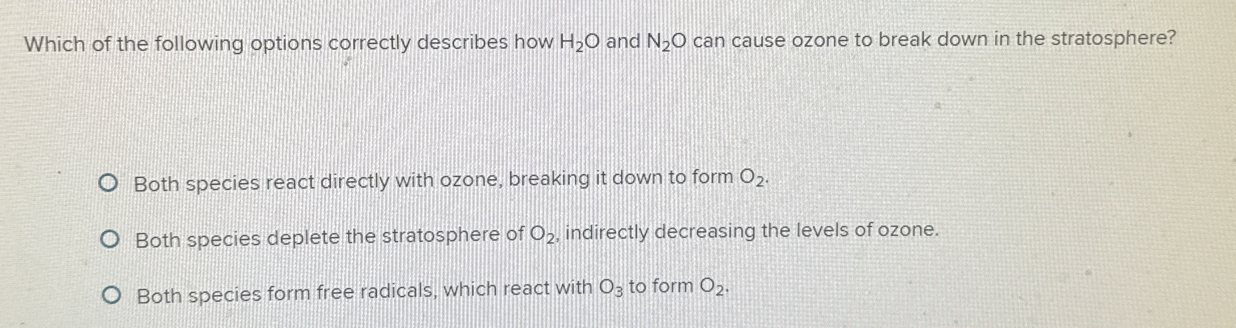 Solved Which of the following options correctly describes | Chegg.com