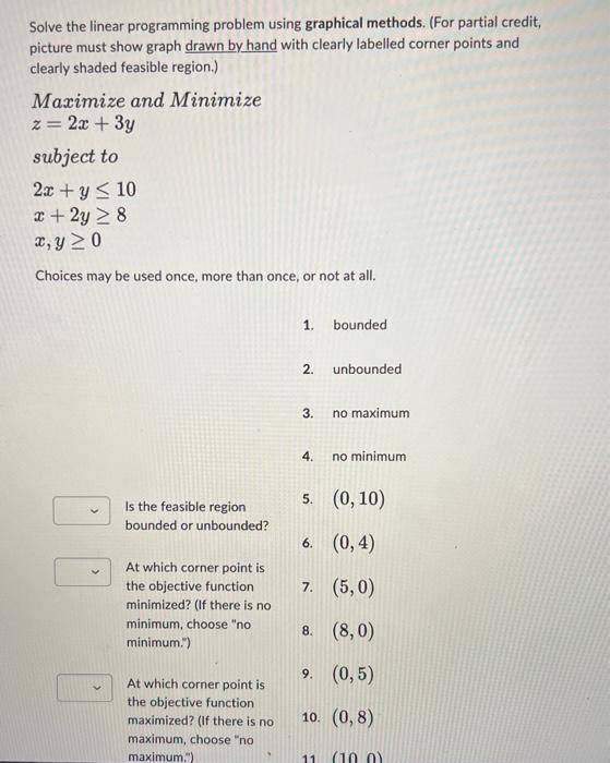 Solved Solve The Linear Programming Problem Using Graphical
