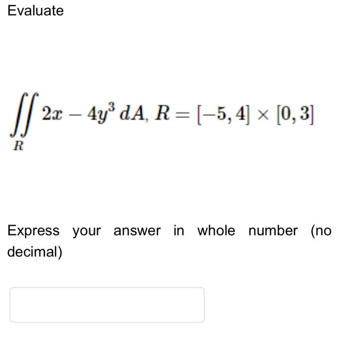 Solved Evaluate ∬RxexydA,R=[−1,2]×[0,1] Express your final | Chegg.com
