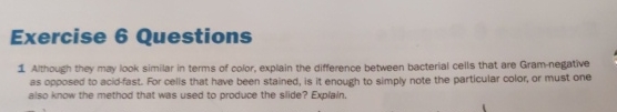 Solved Exercise 6 ﻿Questions1 ﻿Athough they may look similar | Chegg.com