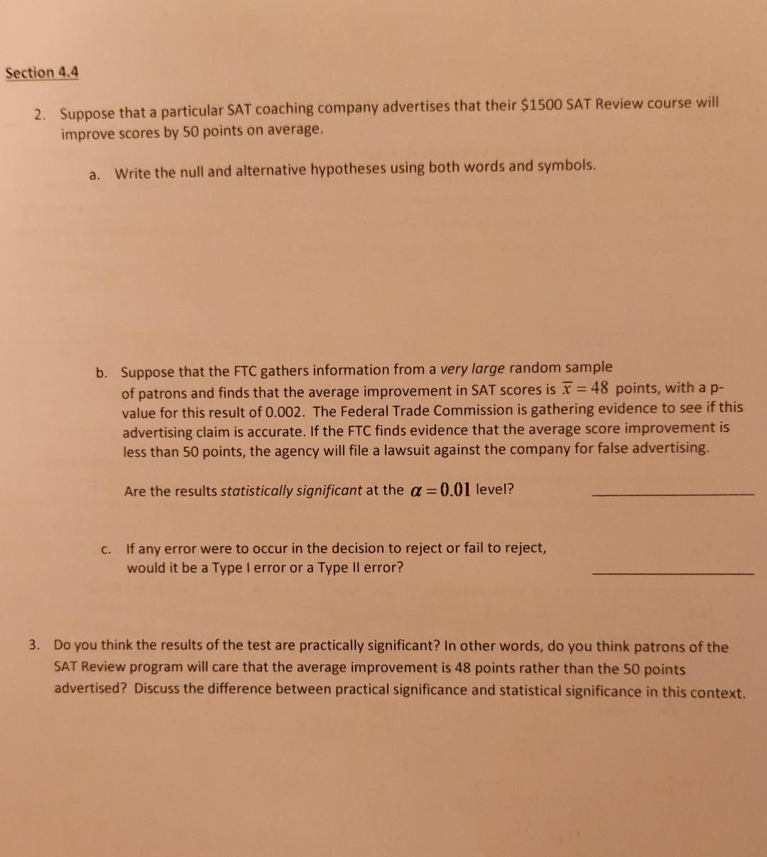 Solved 1. Coaching and SAT scores (from Moore, Basic | Chegg.com Solved 1. Coaching and SAT scores (from Moore, Basic | Chegg.com