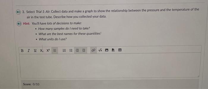 2. Use this table and graph to collect and analyze | Chegg.com