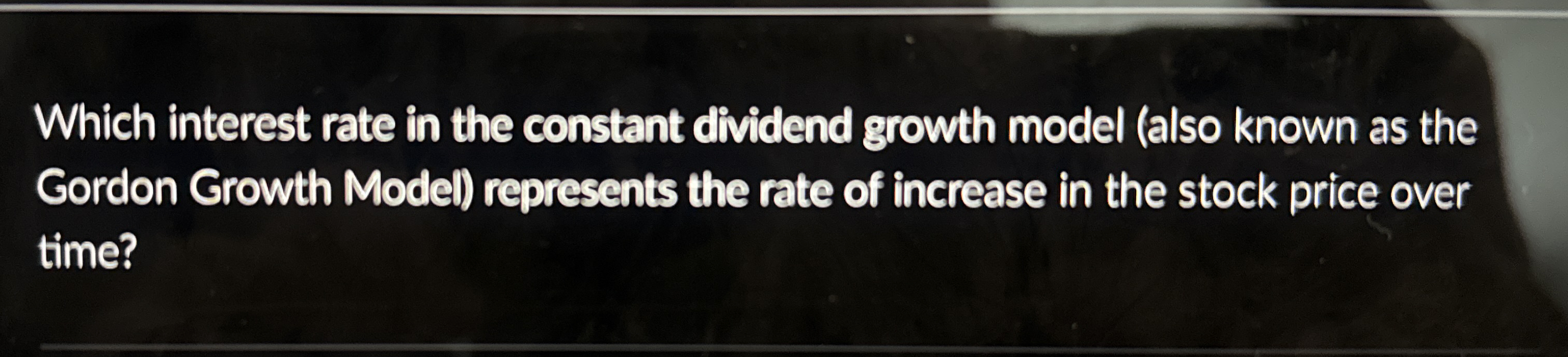 Solved Which interest rate in the constant dividend growth | Chegg.com