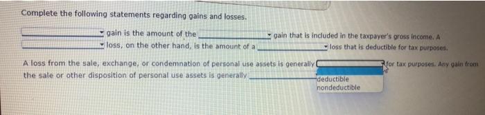 Solved Tax Drill - Realized vs. Recognized Gains and Losses | Chegg.com