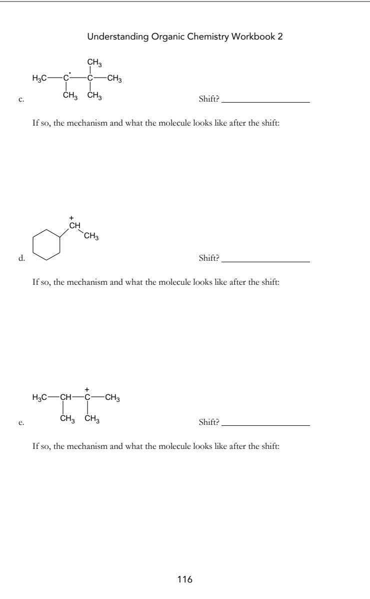 Solved Understanding Organic Chemistry Workbook 2c.Shift?If | Chegg.com
