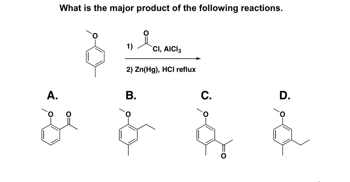Solved What is the major product of the following | Chegg.com