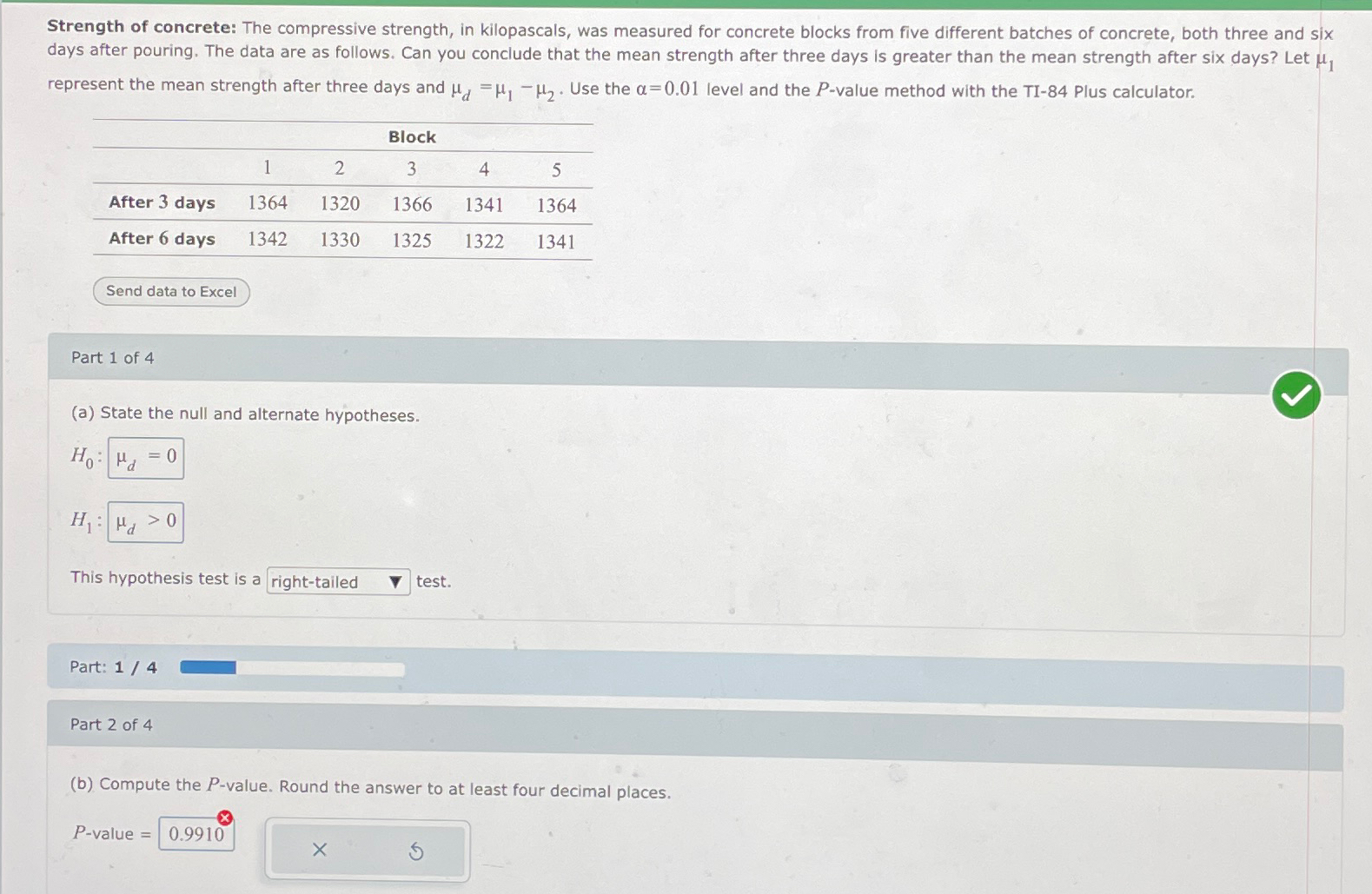 Solved Strength of concrete: The compressive strength, in | Chegg.com