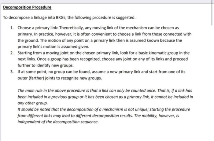 Solved Decompose the mechanism into Basic Kinematic groups | Chegg.com