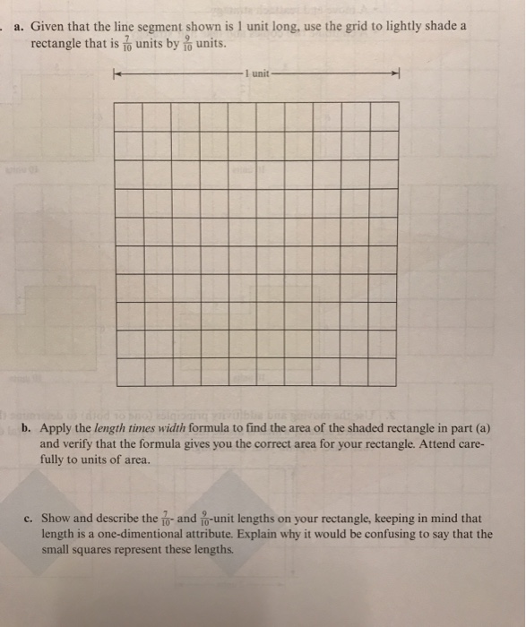 Solved a. Given that the line segment shown is 1 unit long, | Chegg.com