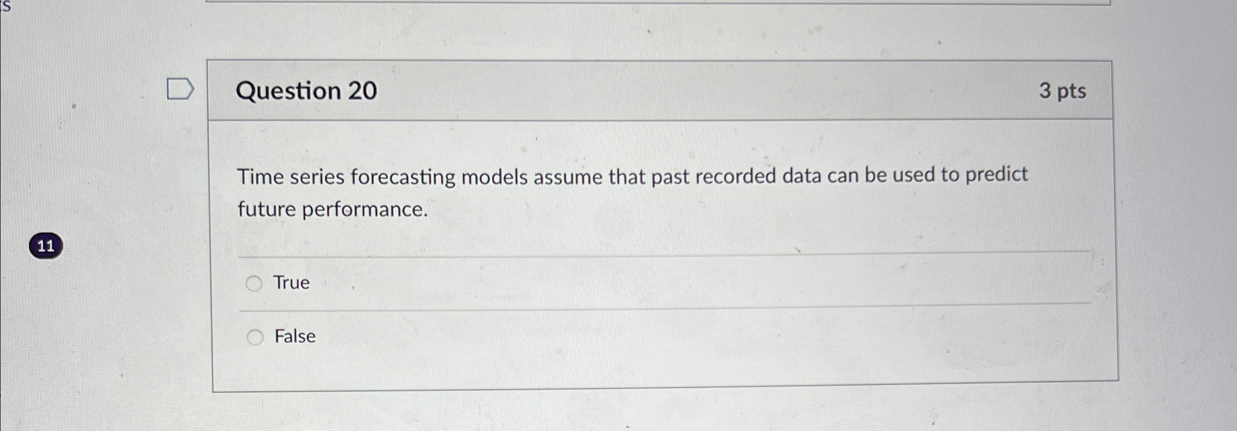 Solved Question 203 ﻿ptsTime series forecasting models | Chegg.com