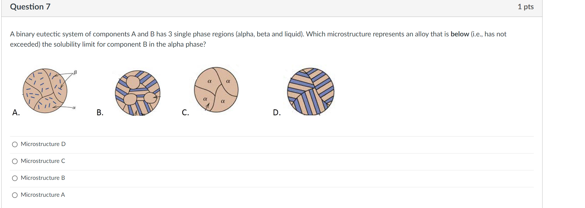 Solved A binary eutectic system of components A and B ﻿has 3 | Chegg.com