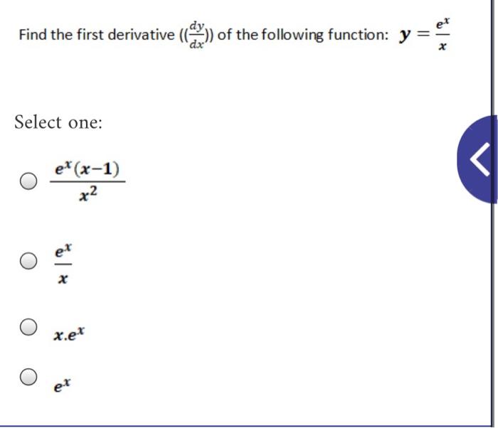 Solved Find the first derivative (2) of the following | Chegg.com