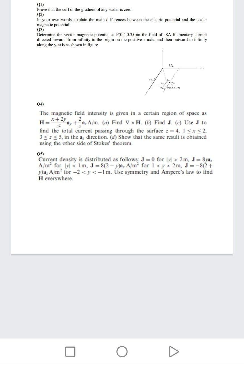 Solved 01) Prove that the curl of the gradient of any scalar | Chegg.com