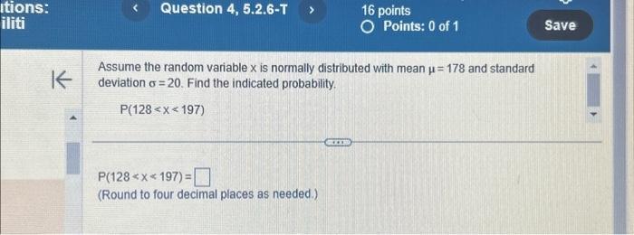 Solved Assume the random variable x is normally distributed | Chegg.com