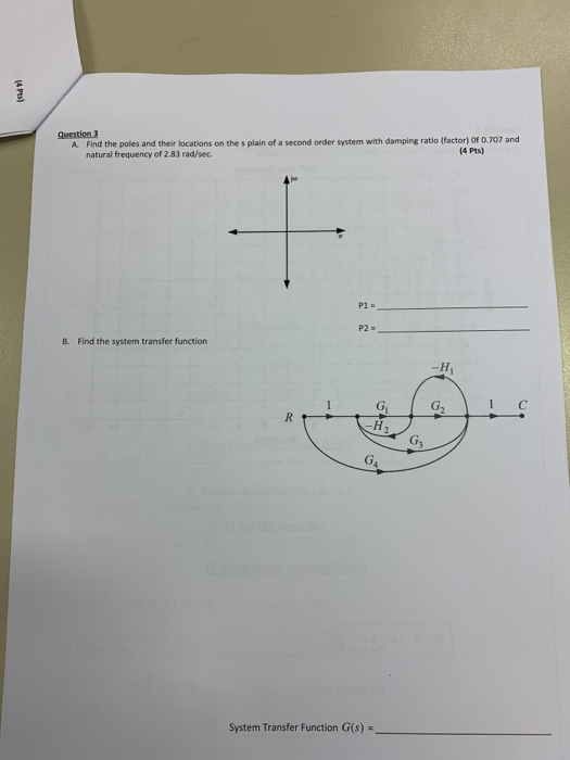 Solved Question 3 A Find the poles and their locations on | Chegg.com