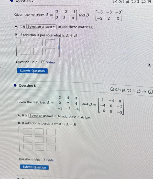 Solved Question/ [7] 0 A. It is Select an answer to add | Chegg.com