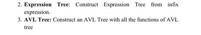 Solved 2 Expression Tree Construct Expression Tree From