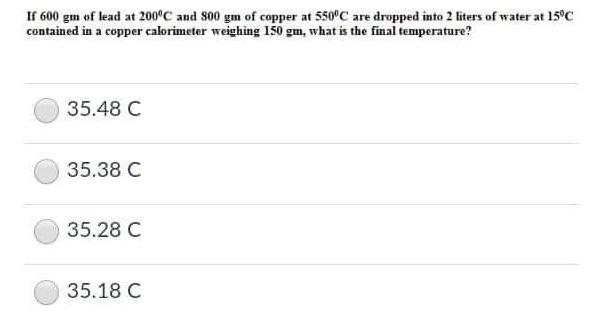 Solve for the final temperature of the mixture, if a | Chegg.com