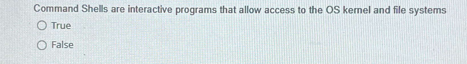 Solved Command Shells are interactive programs that allow | Chegg.com