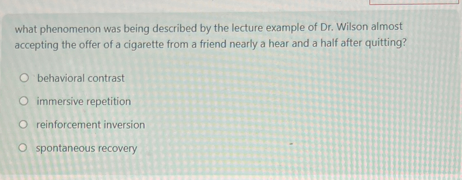 Solved what phenomenon was being described by the lecture | Chegg.com