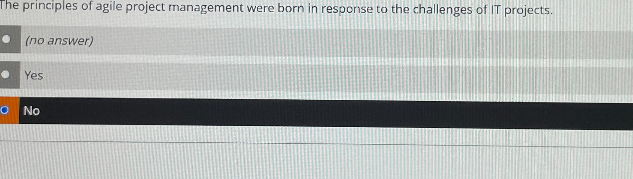 Solved The principles of agile project management were born | Chegg.com