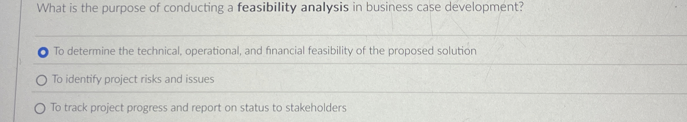 Solved What is the purpose of conducting a feasibility | Chegg.com