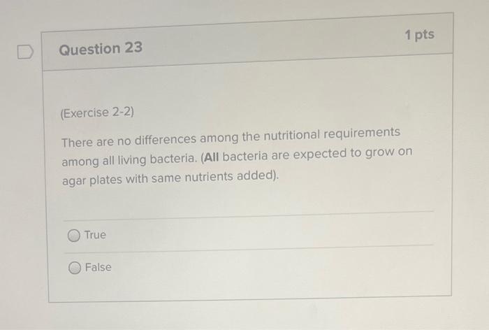 (Exercise 2-2) There are no differences among the | Chegg.com