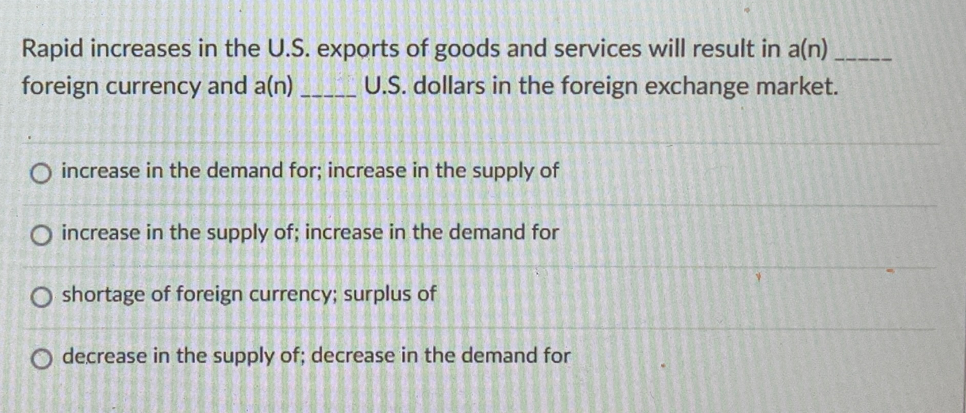 Solved Rapid increases in the U.S. ﻿exports of goods and | Chegg.com