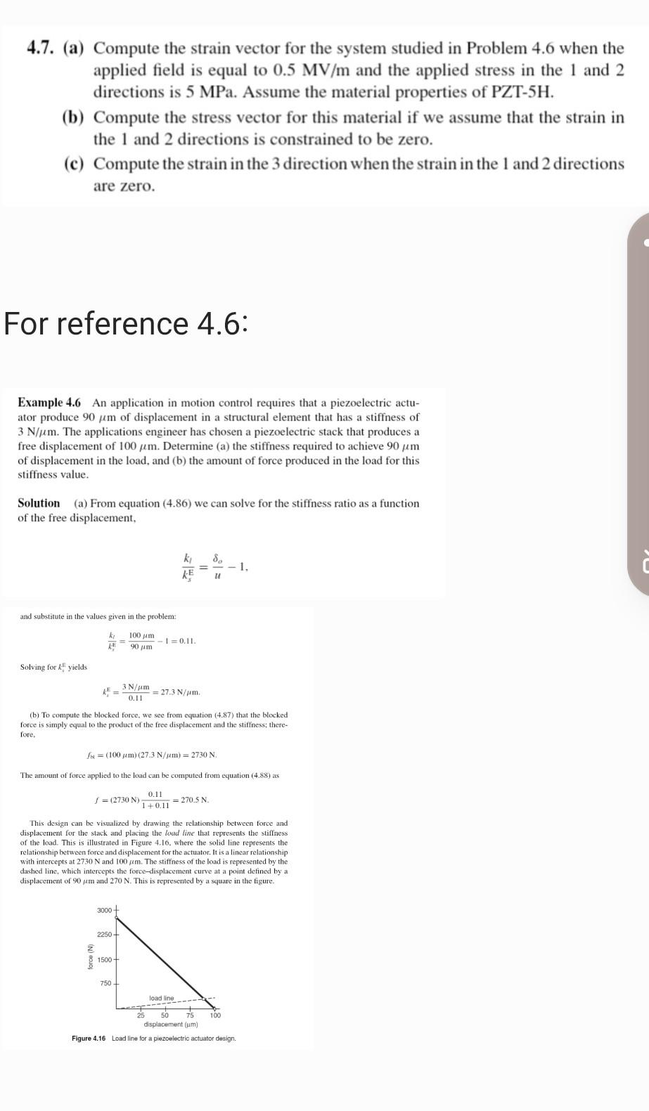 Solved 4.7. (a) Compute the strain vector for the system | Chegg.com