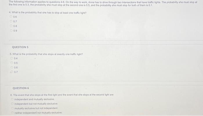 Solved The following informasion applies to questions 4-6. | Chegg.com