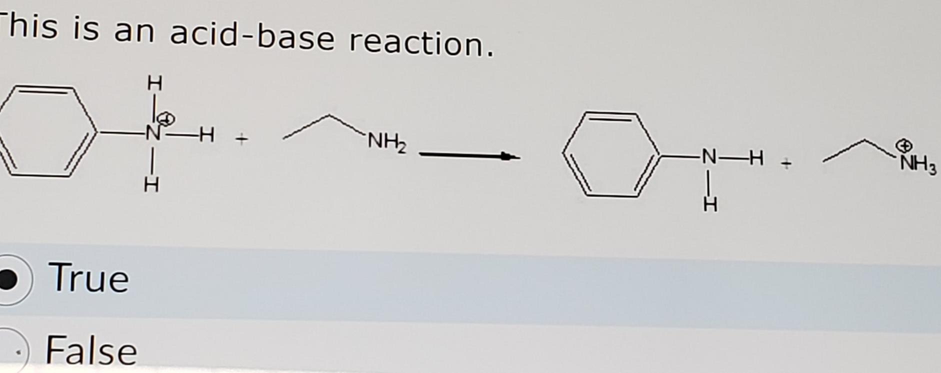Solved This is an acid-base reaction. H O NH NHO -NH NH3 + H | Chegg.com