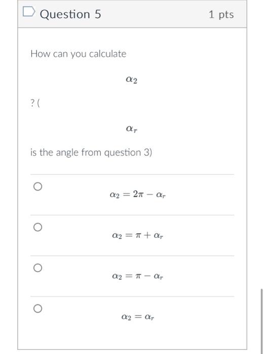 Solved How can you calculate α2 ? ( αT is the angle from | Chegg.com