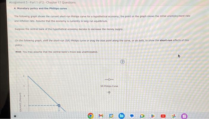 Solved 4. Monetary polley and the Phillips curve The | Chegg.com