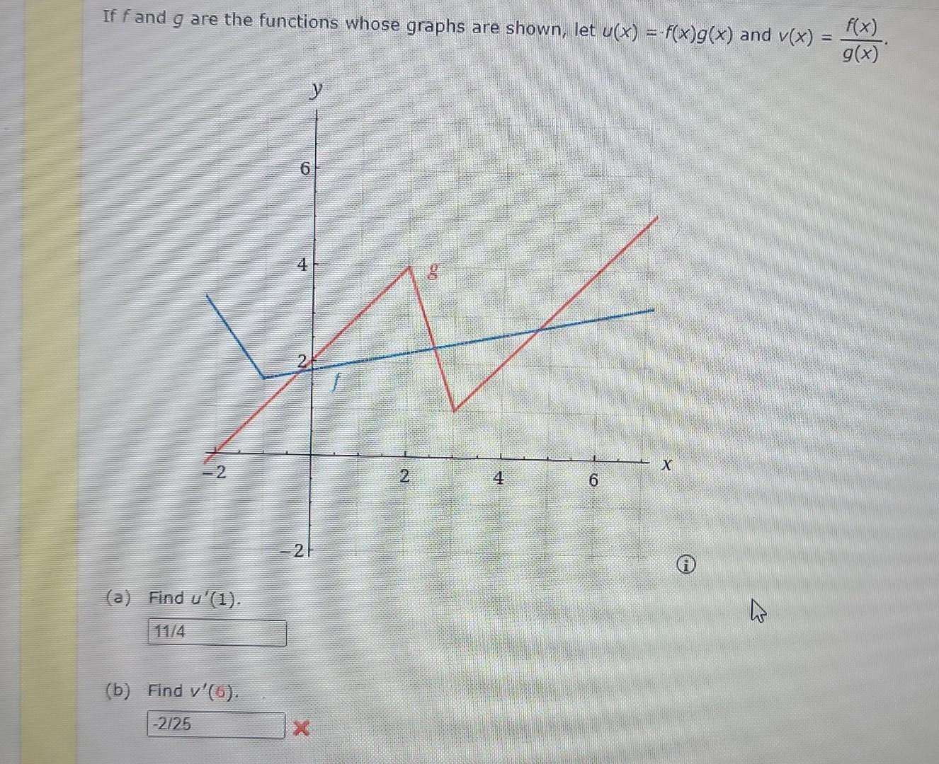 Solved If f and g are the functions whose graphs are shown, | Chegg.com