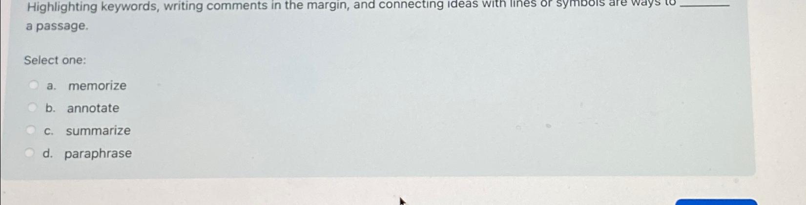 Solved Highlighting keywords, writing comments in the | Chegg.com