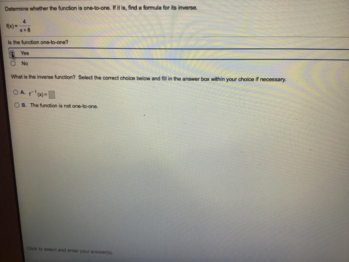 Solved Determine whether the function is one-to-one. If it | Chegg.com