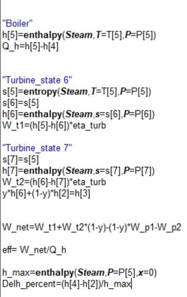 Solved the following EES code is for open FWH rankine cycle | Chegg.com