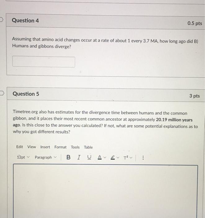 Solved Human Rhesus Monkey Gibbon Alignment of amino acid | Chegg.com