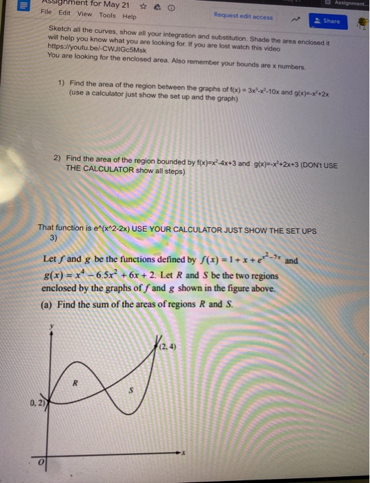 Solved Assignment Inment for May 21 Request edit access | Chegg.com