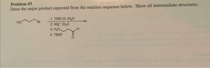 Solved Problem #3 Draw the major product expected from the | Chegg.com