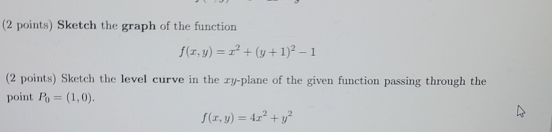 Solved (2 points) Sketch the graph of the function | Chegg.com