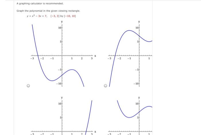 Solved A graphing calculator is recommended. Graph the | Chegg.com