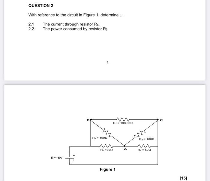 Solved With reference to the circuit in Figure 1, determine | Chegg.com