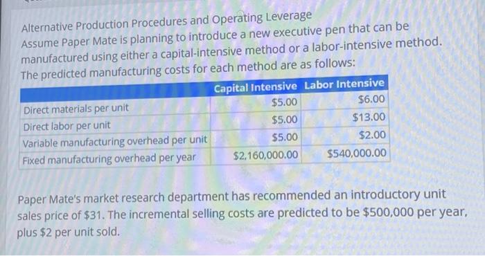 Solved (a) Determine the annual break-even point in units if | Chegg.com