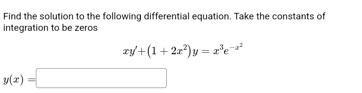 Solved Find the solution to the following differential | Chegg.com
