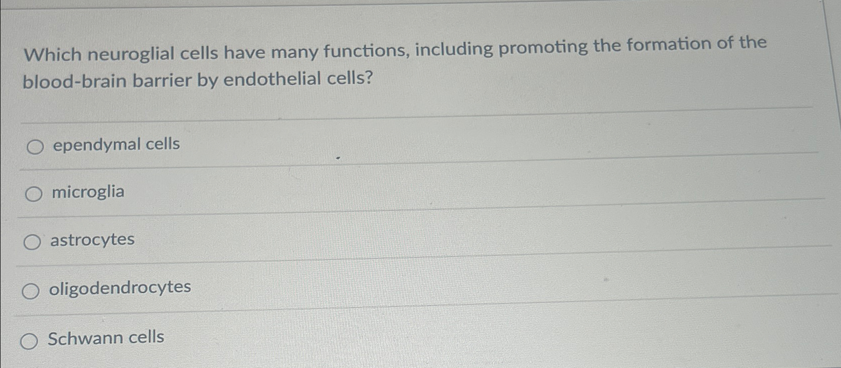 Solved Which neuroglial cells have many functions, including | Chegg.com