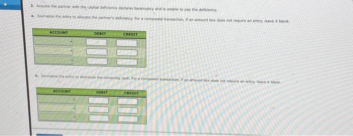 2. Arsume the partner with the capital deficiency | Chegg.com