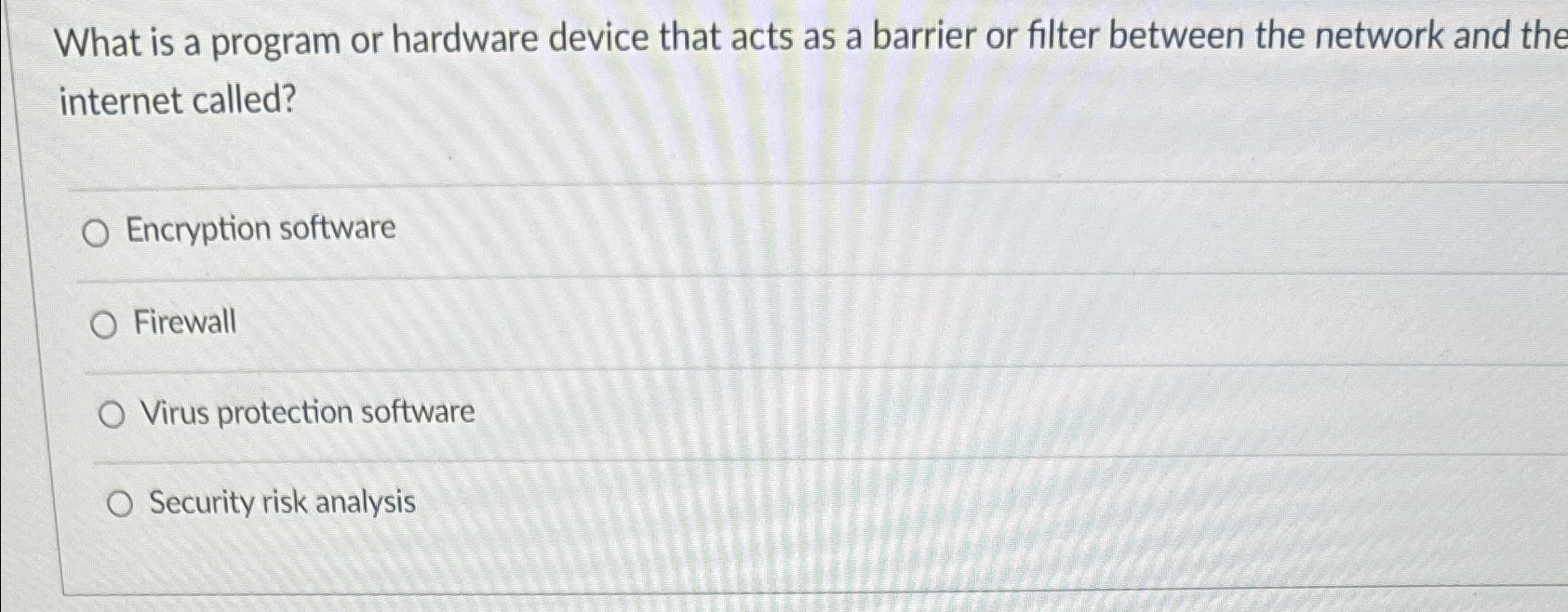 Solved What is a program or hardware device that acts as a | Chegg.com