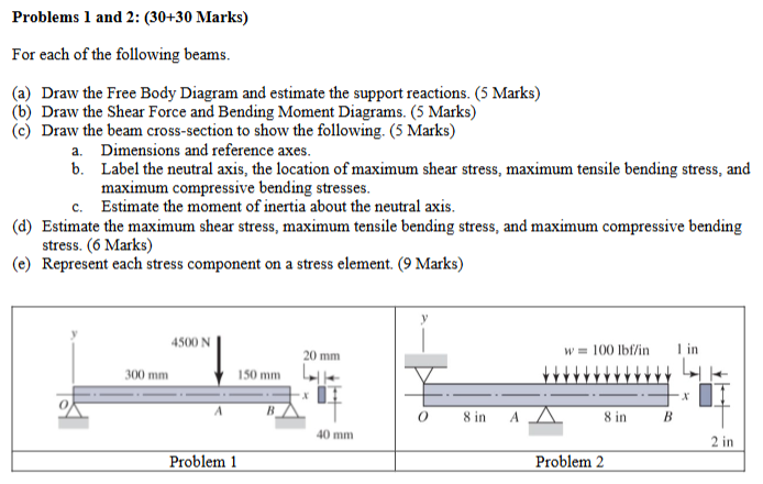Problems 1 ﻿and 2: (30+30 ﻿Marks)For each of the | Chegg.com