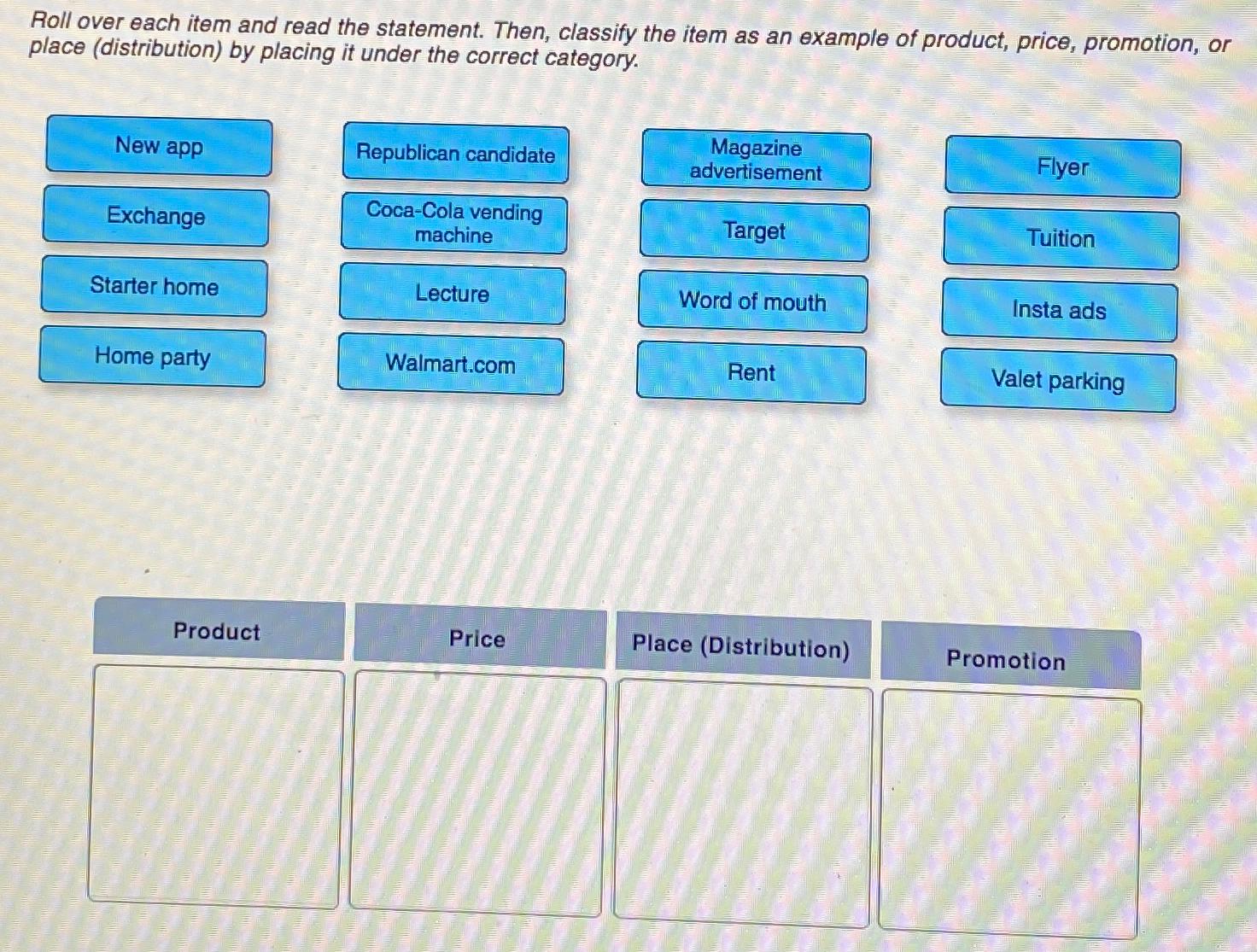 Solved Roll over each item and read the statement. Then, | Chegg.com